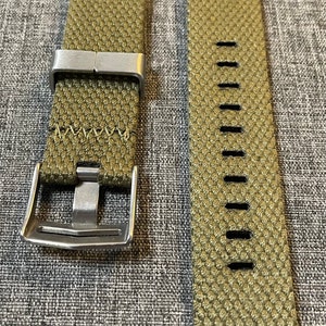 Premium Nylon Sports Strap / Military Green / Steel Hardware Kit - 20mm ...