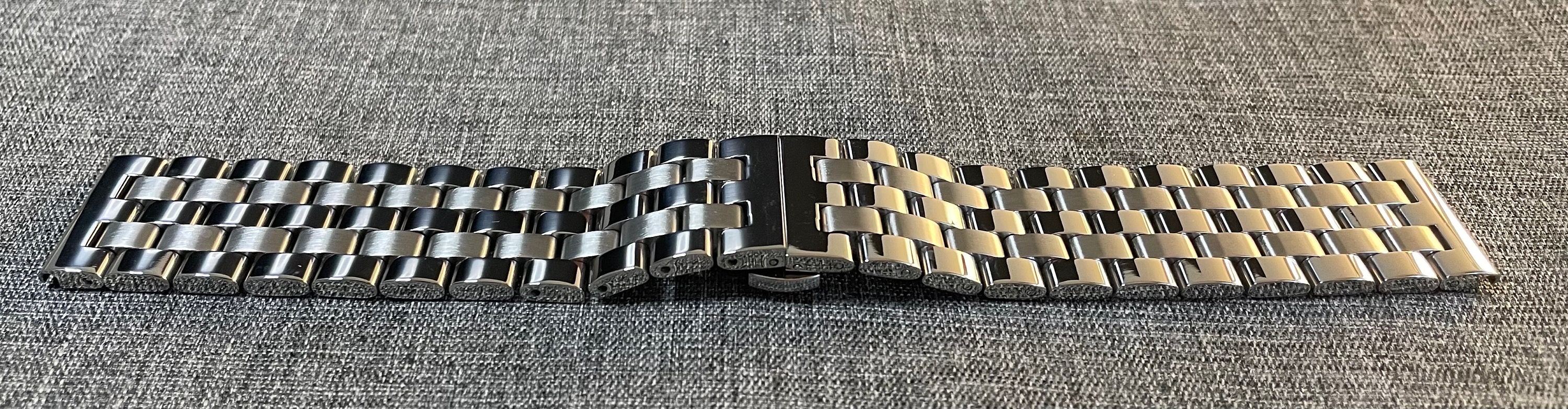 Premium 5 Link Polished/brushed 316L Stainless Steel Watch Bracelet 20 ...