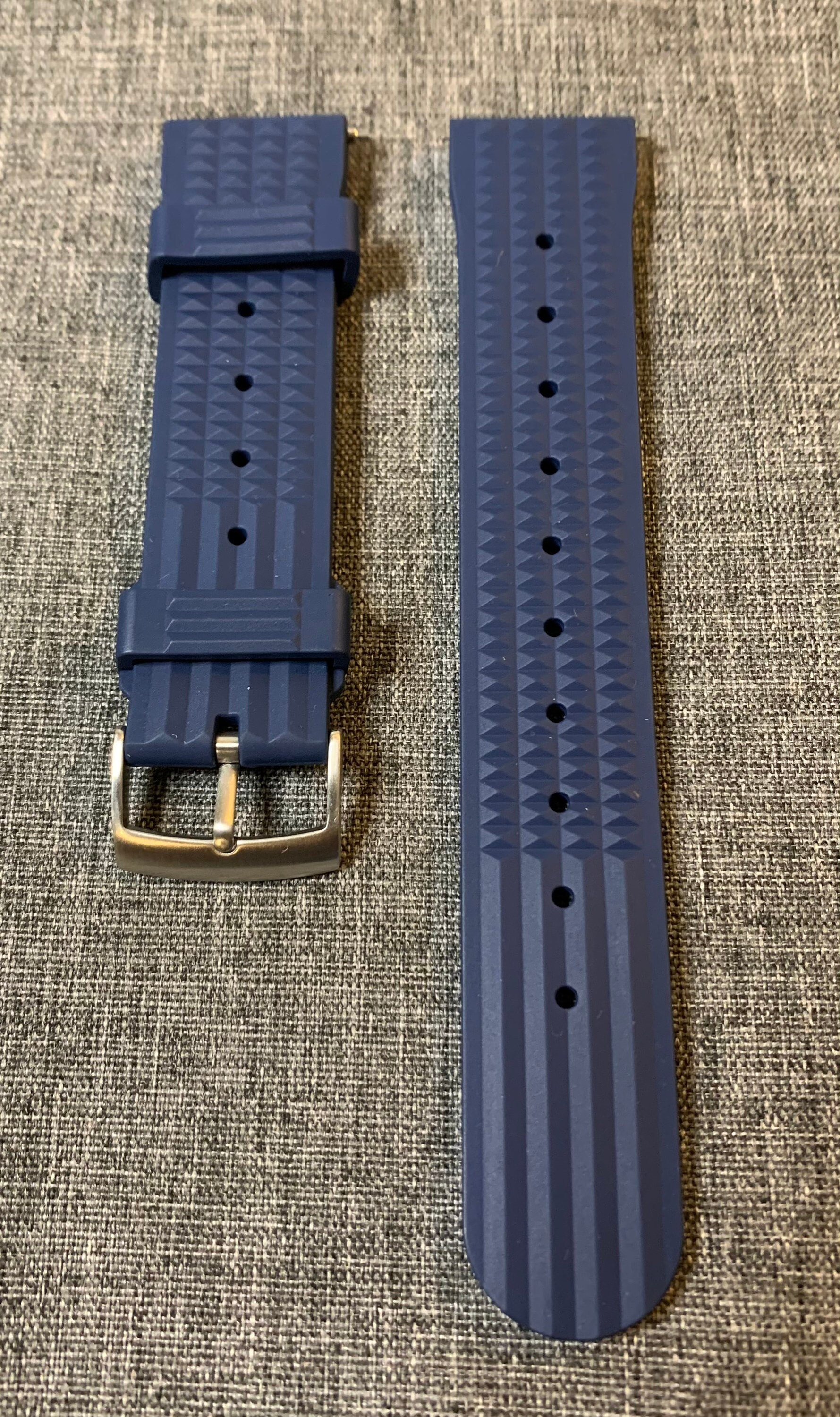 2nd Gen FKM Premium Rubber Waffle Watch Strap / Navy Blue - Etsy