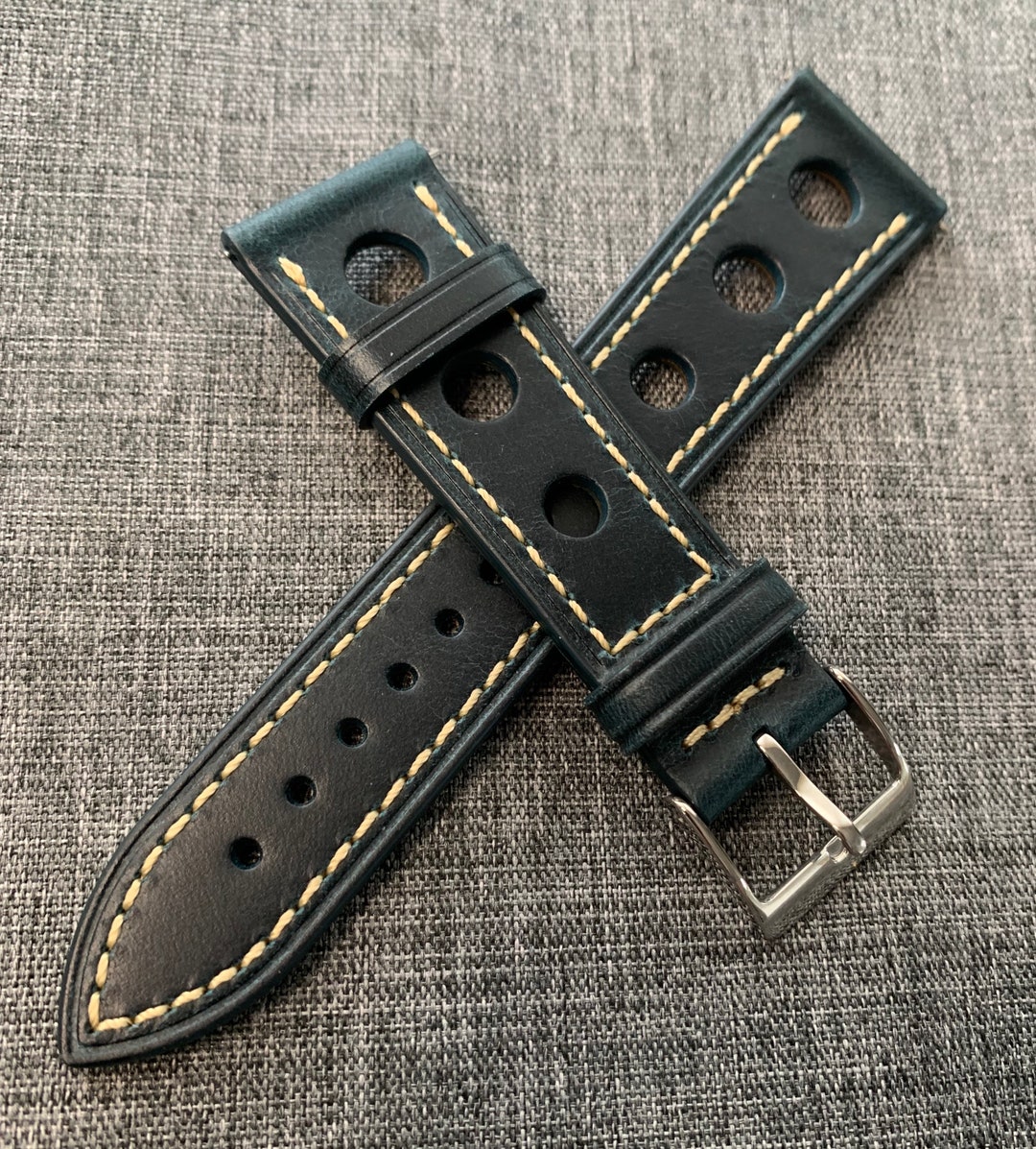 Premium Italian Oiled Leather / Vintage Rally Leather Watch Strap ...