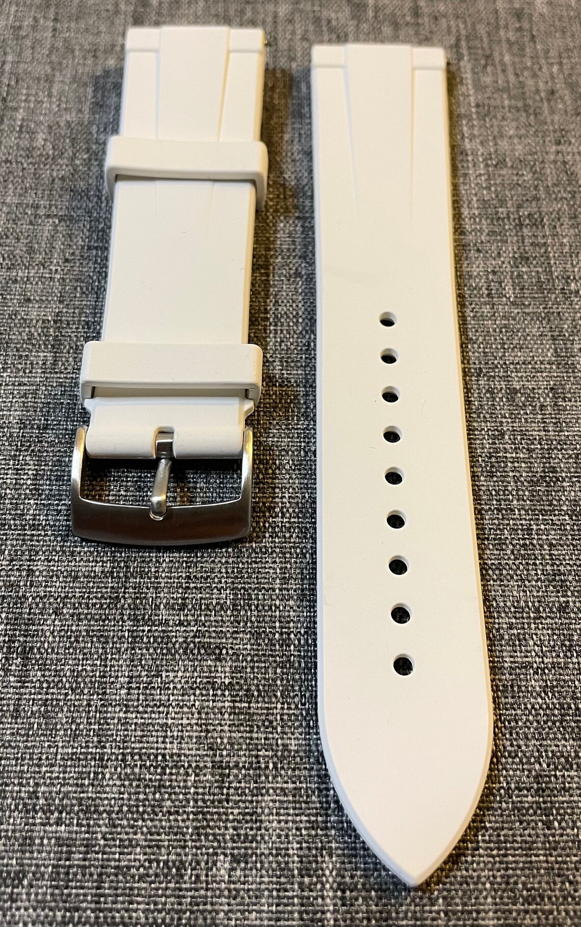 Premium FKM Rubber Hinge Watch Strap / White 20/22mm Quick - Etsy