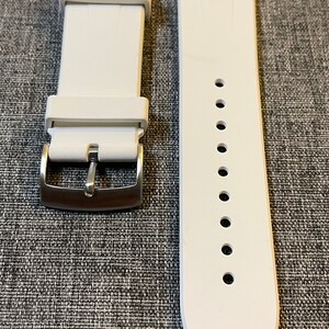 Premium FKM Rubber Hinge Watch Strap / White 20/22mm Quick Release ...