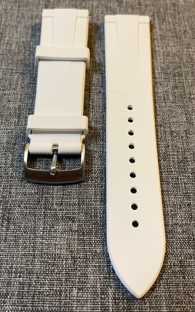 Premium FKM Rubber Hinge Watch Strap / White 20/22mm Quick - Etsy