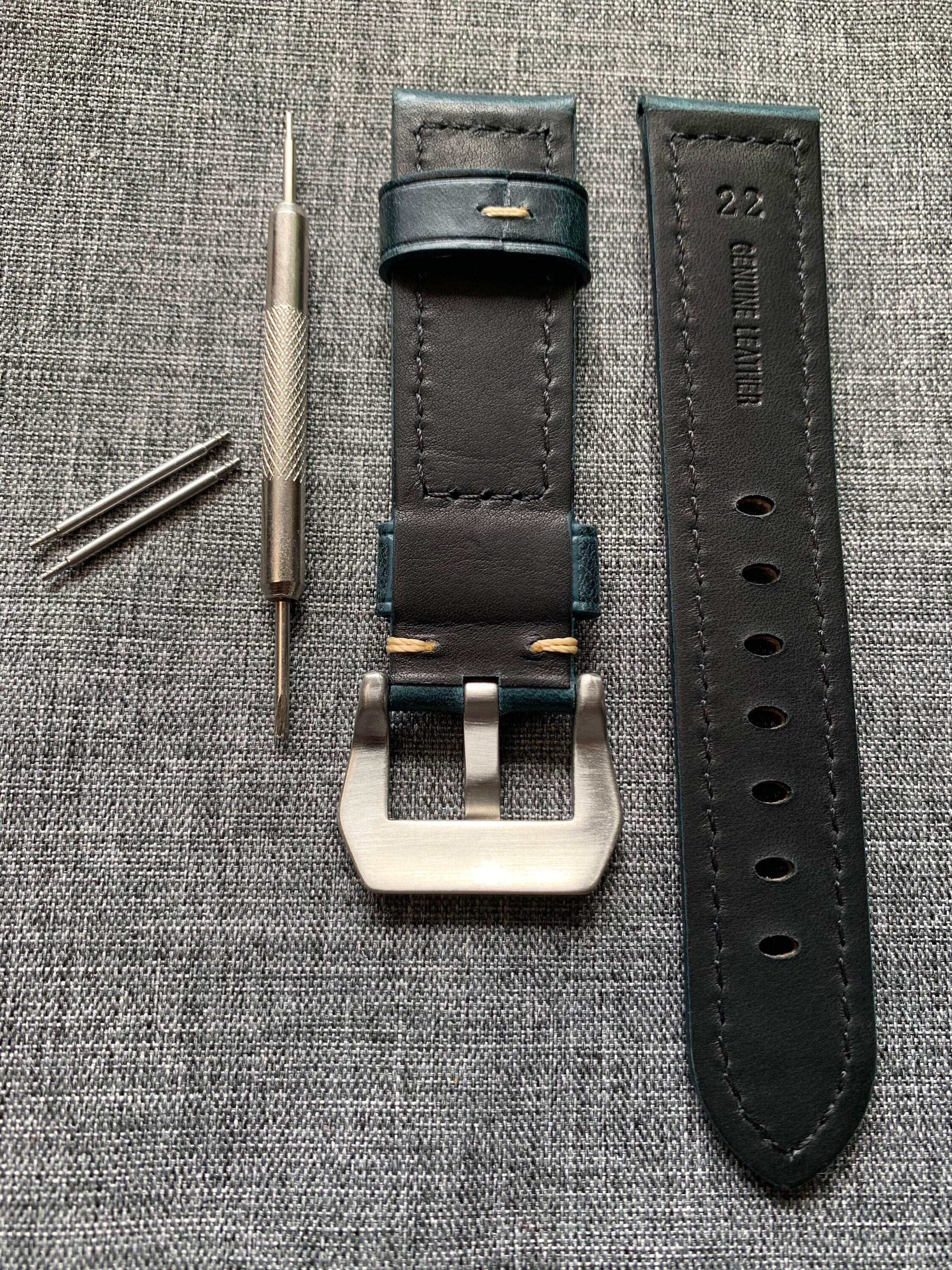 Premium Italian Oiled Leather / Stitched Leather Watch Strap / - Etsy