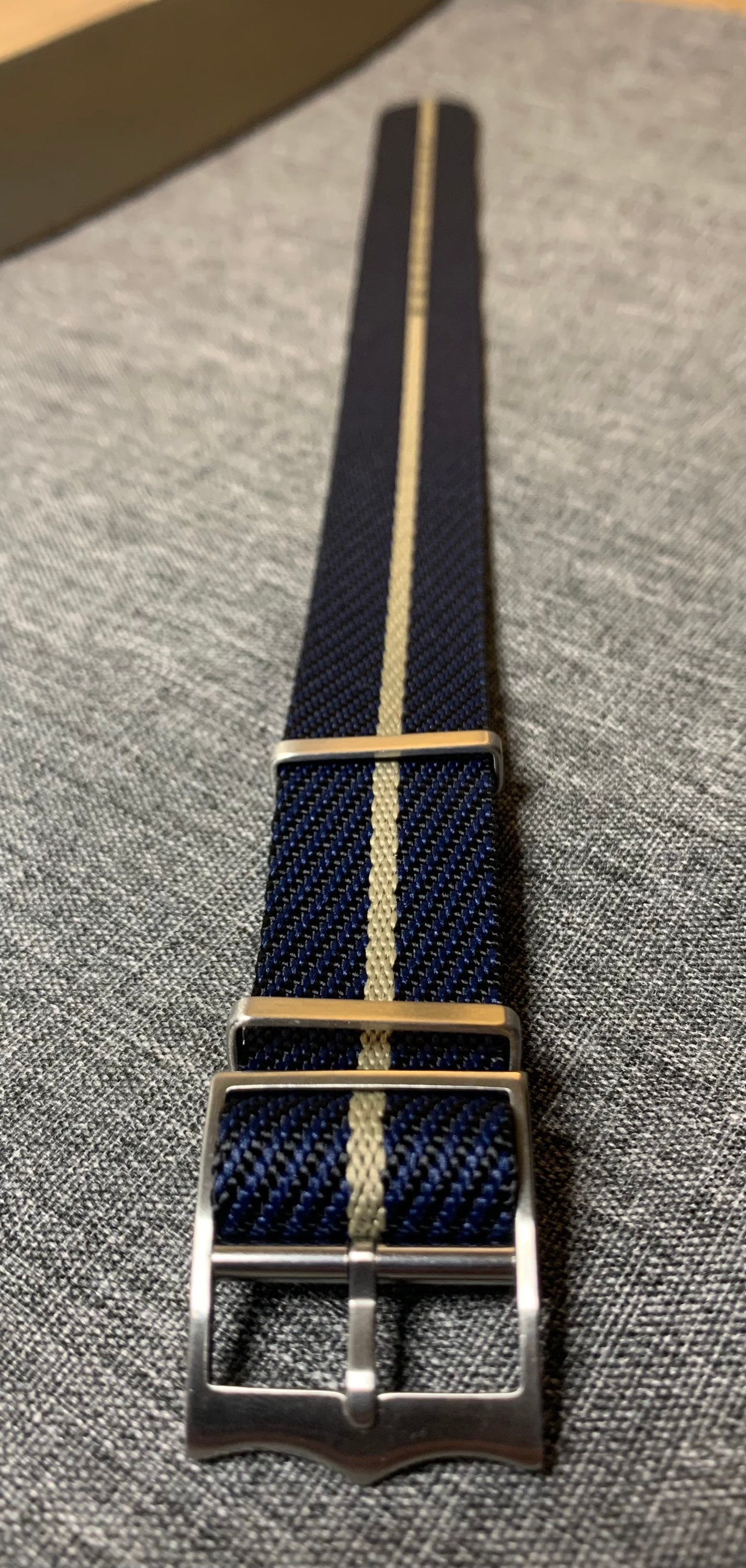 Premium Single Pass Tudor Nylon Watch Strap / Blue-black-khaki | Etsy