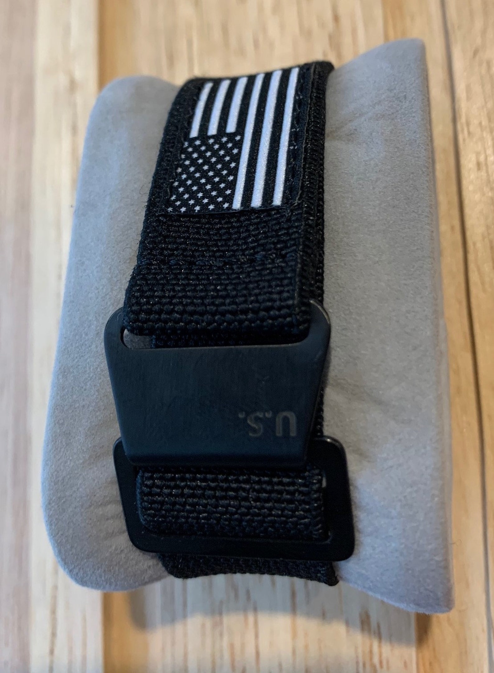 US Military Marine Nationale Nylon Watch Strap / PVD Black Steel / New ...