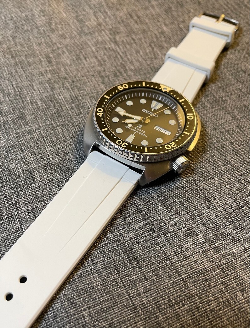 Premium FKM Rubber Hinge Watch Strap / White 20/22mm Quick - Etsy