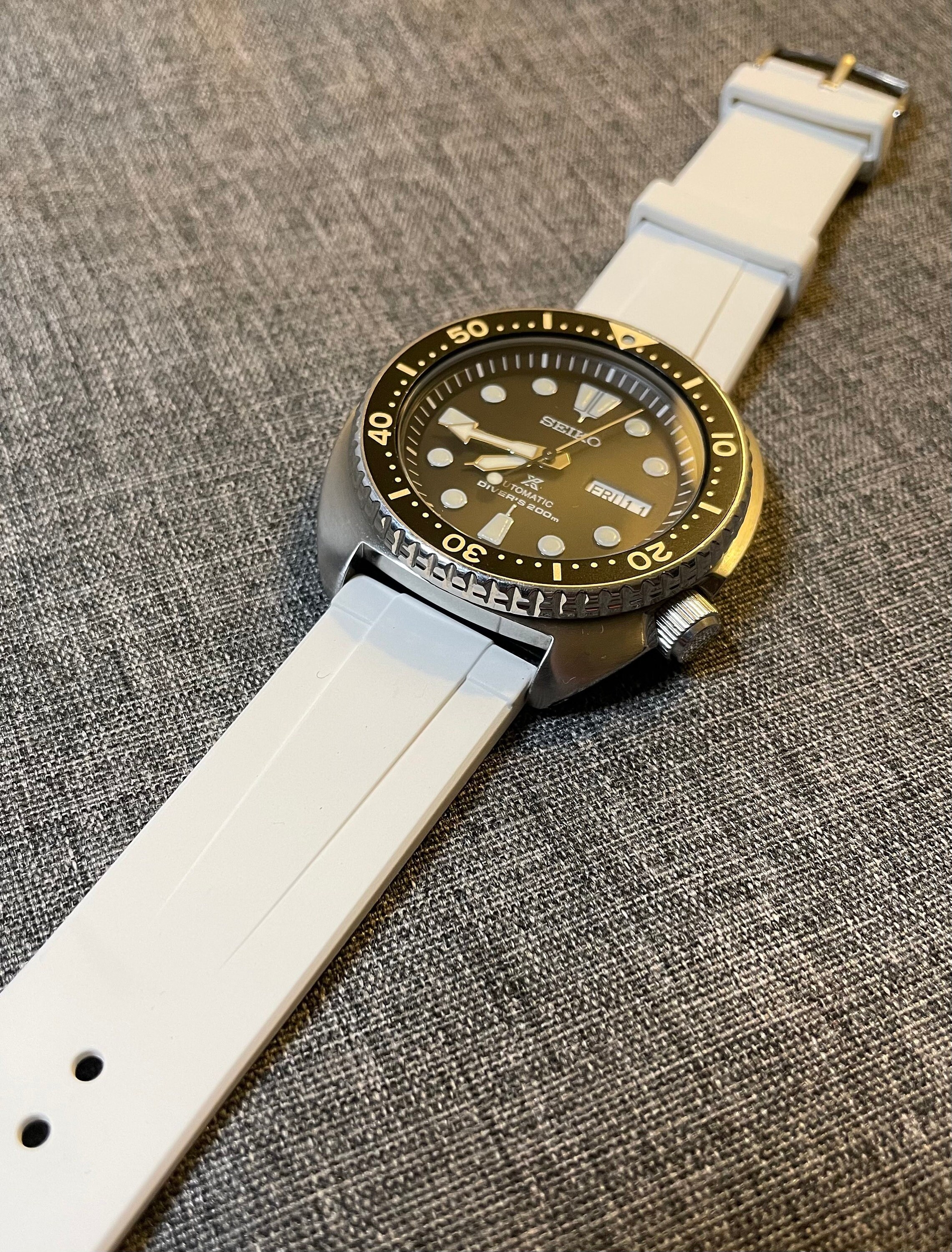 Premium FKM Rubber Hinge Watch Strap / White 20/22mm Quick - Etsy