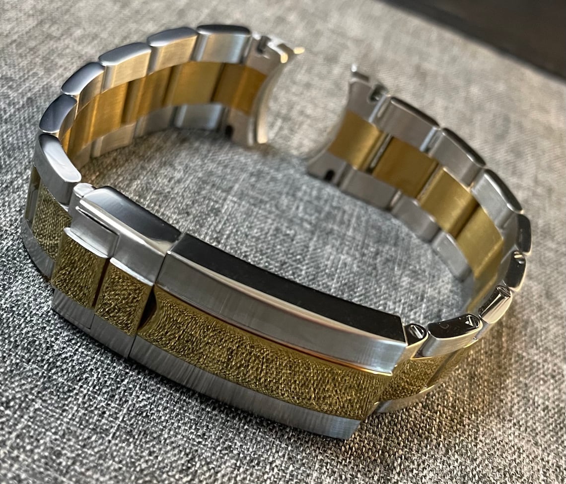 Premium 316L Sports Watch Bracelet Strap 20mm / 3 Link Construction ...