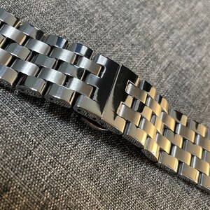 Premium 5 Link Polished/brushed 316L Stainless Steel Watch Bracelet 20 ...