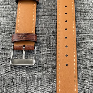 Vintage Design / Dress Watch Strap / Top Grain Leather / Brown Tan ...
