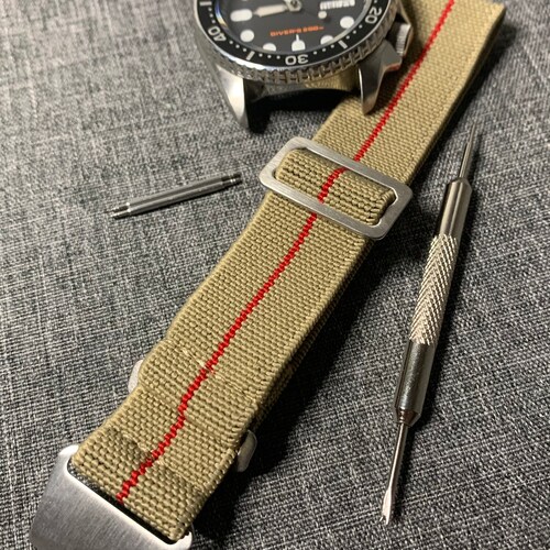 US Military / Marine Nationale Nylon Watch Strap / Stainless - Etsy