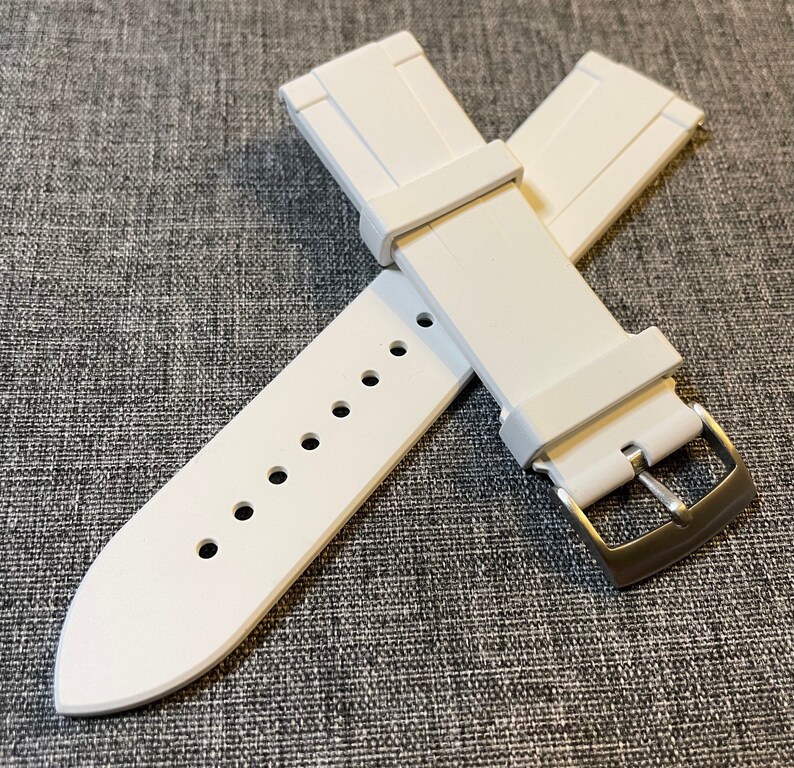 Premium FKM Rubber Hinge Watch Strap / White 20/22mm Quick - Etsy