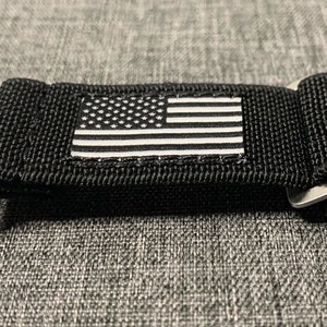US Military Marine Nationale Nylon Watch Strap / PVD Black Steel / New ...