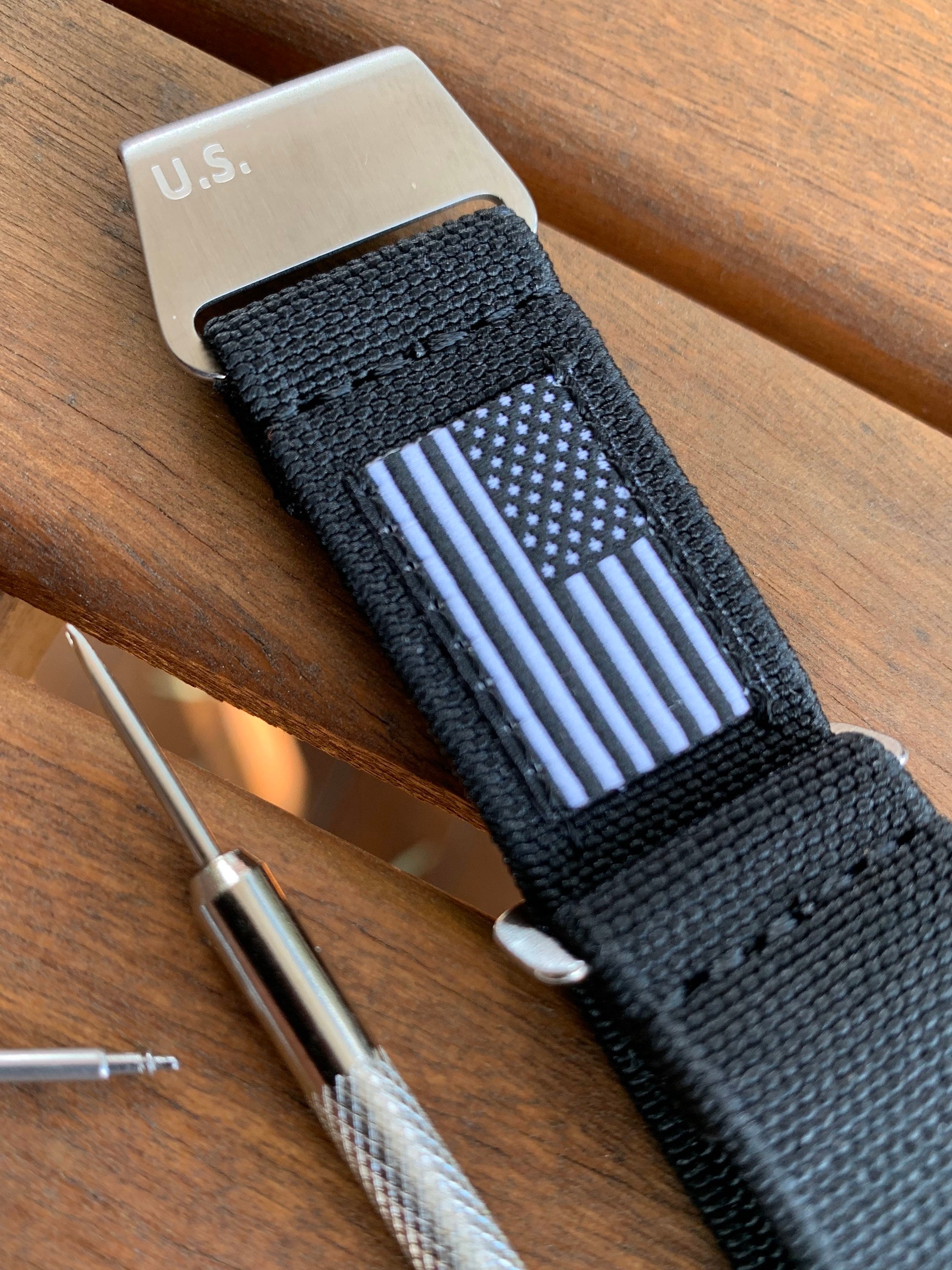 US Military / Marine Nationale Nylon Watch Strap / Stainless | Etsy