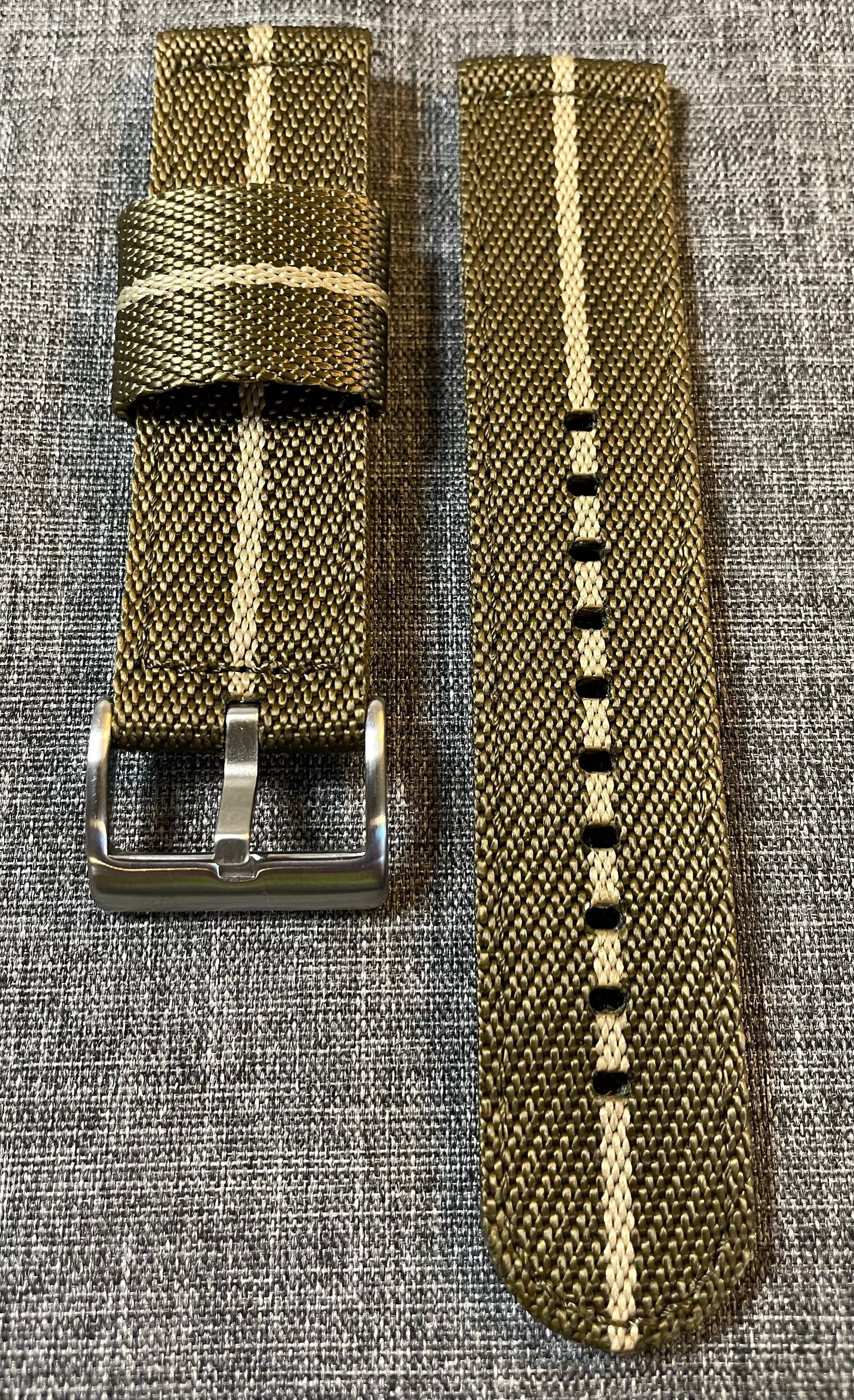 Sports Watch Strap / Premium Nylon / Green Khaki / Stainless - Etsy