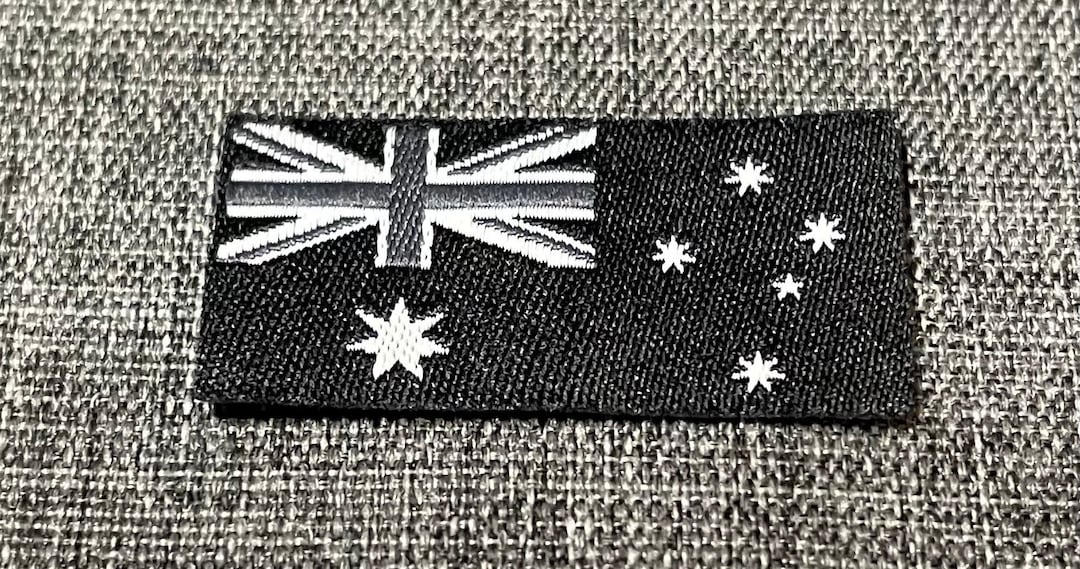 AUSTRALIAN Flag Nylon Patch - Grey Scale 32mm X 17mm - Etsy