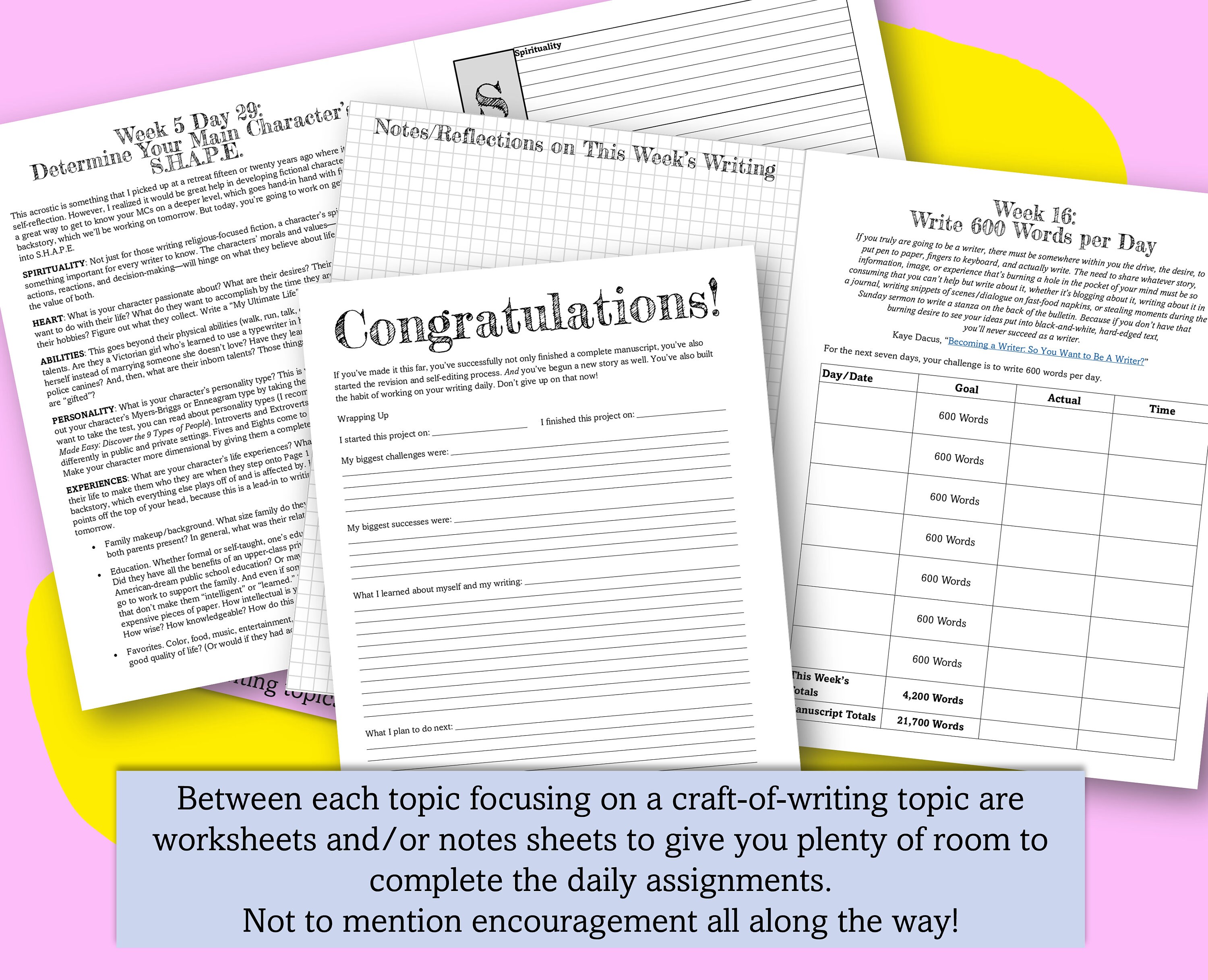 Fiction Writing Workbook | the Every Day Writing Habit Challenge ...