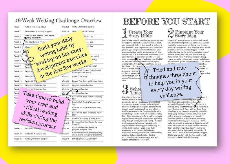 Fiction Writing Workbook | the Every Day Writing Habit Challenge ...