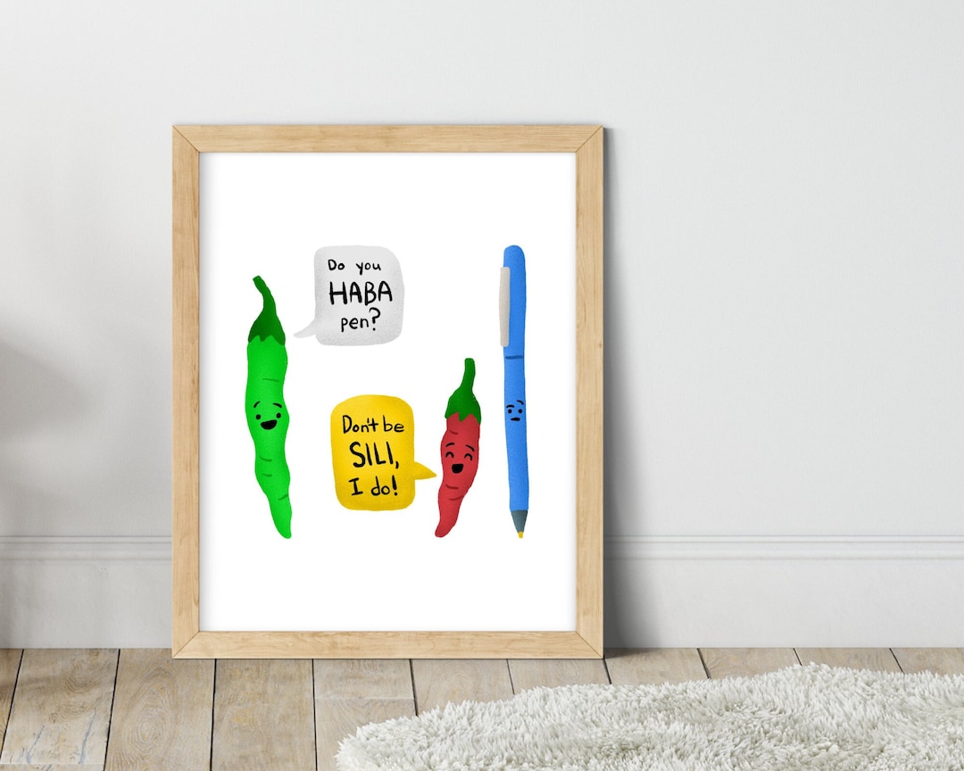 Sili and Siling Haba Chilis Filipino Pun, Printable Wall Art, Filipino ...