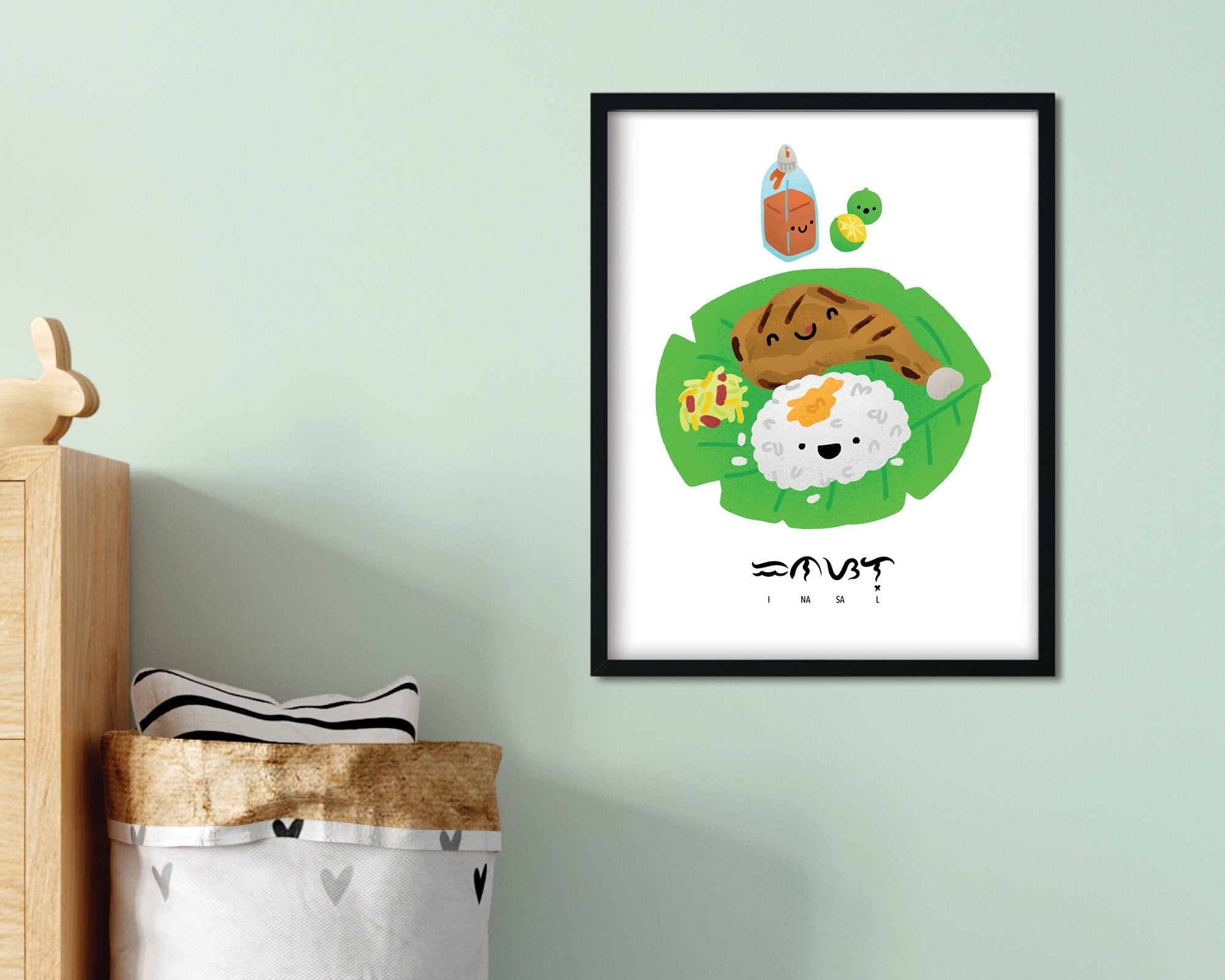 Chicken Inasal, Filipino Food, Downloadable Printable Art With Baybayin ...