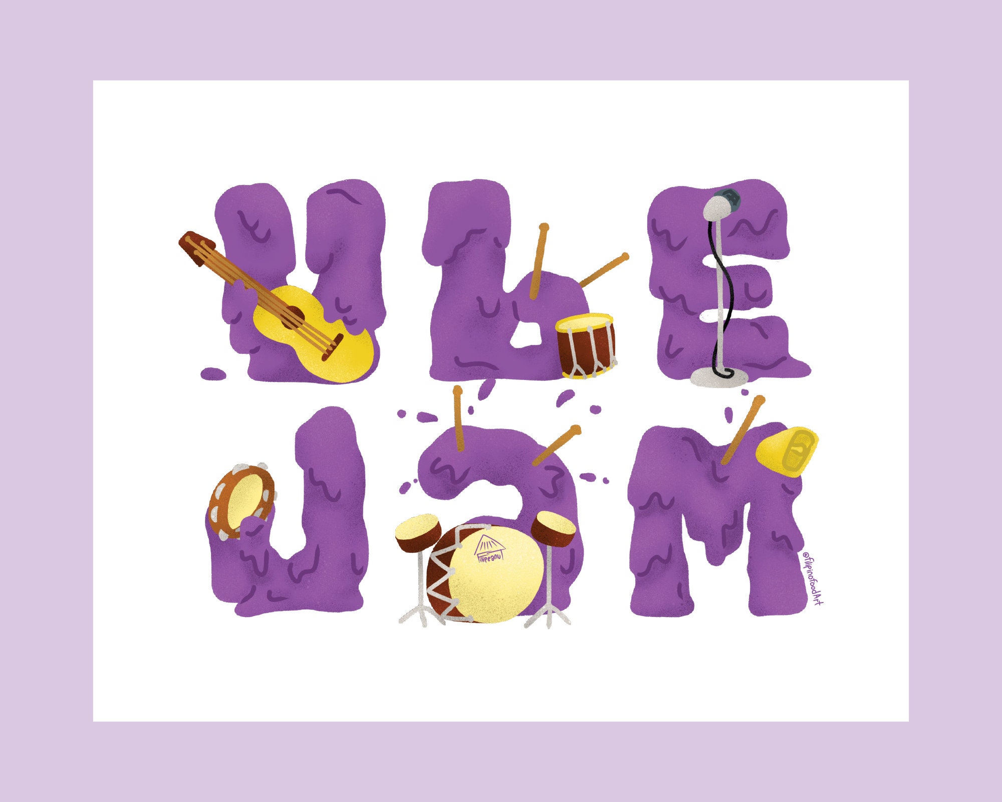 Ube Jam Filipino Food Pun Printable Wall Art - Etsy