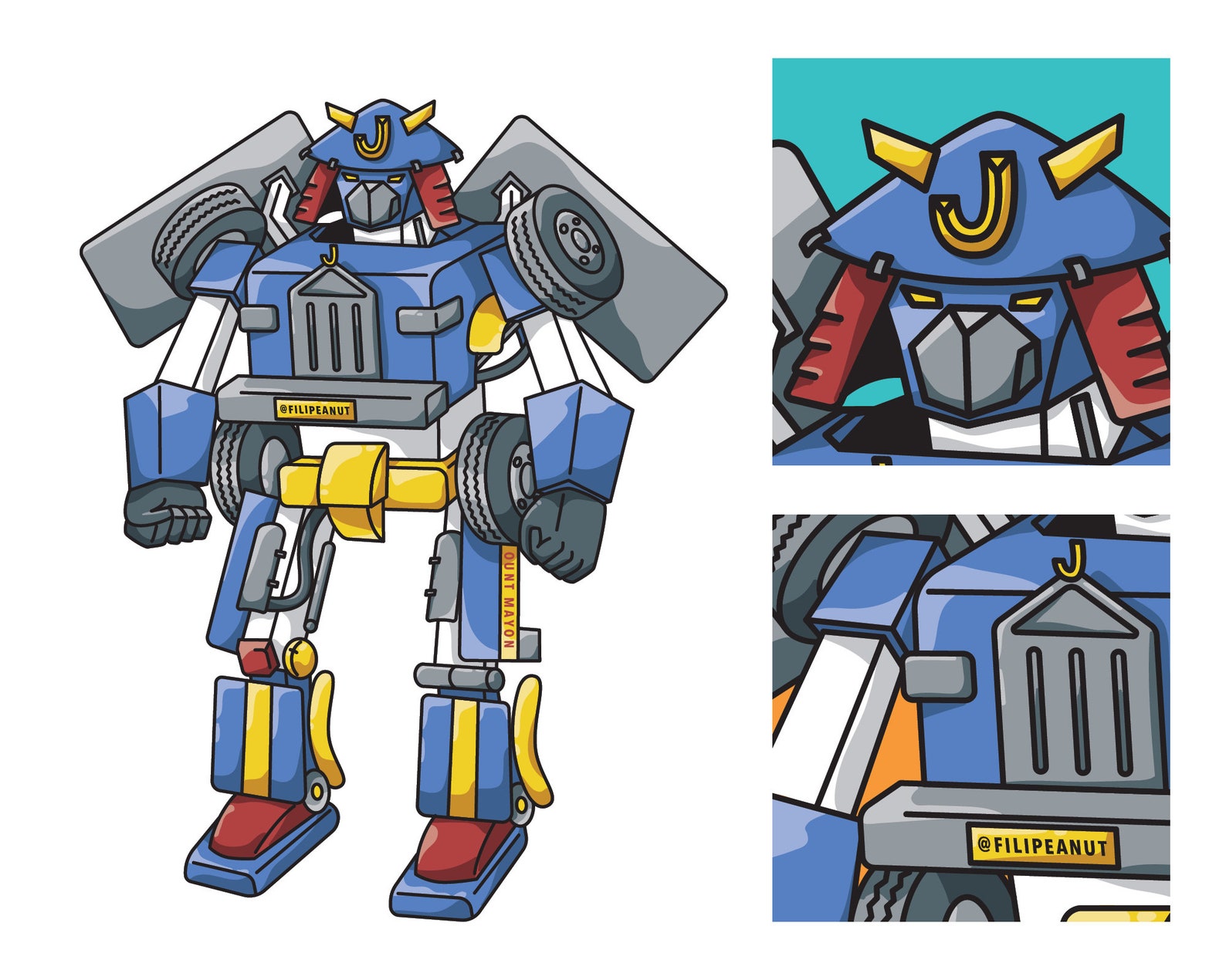 Jeepney Samurai Transformer With Baybayin, Printable Art, Philippines ...