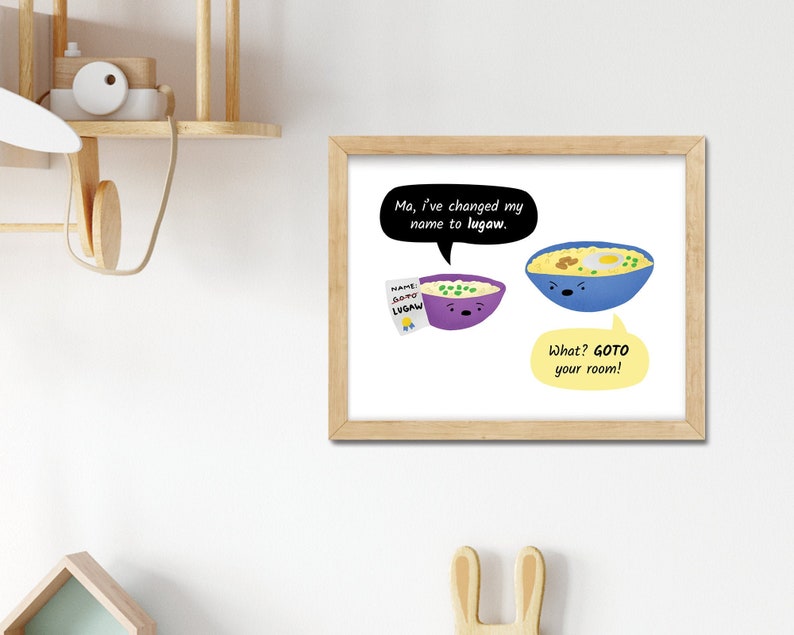 Lugaw and Goto Filipino Pun Joke Printable Downloadable Philippines Art ...