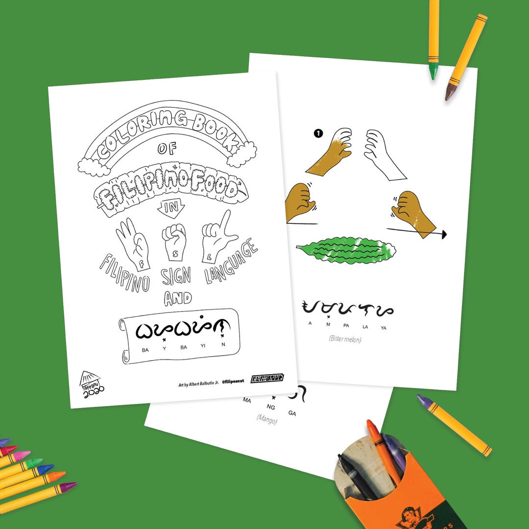 Cute Printable Coloring Pages or Coloring Sheets of Filipino Food in ...
