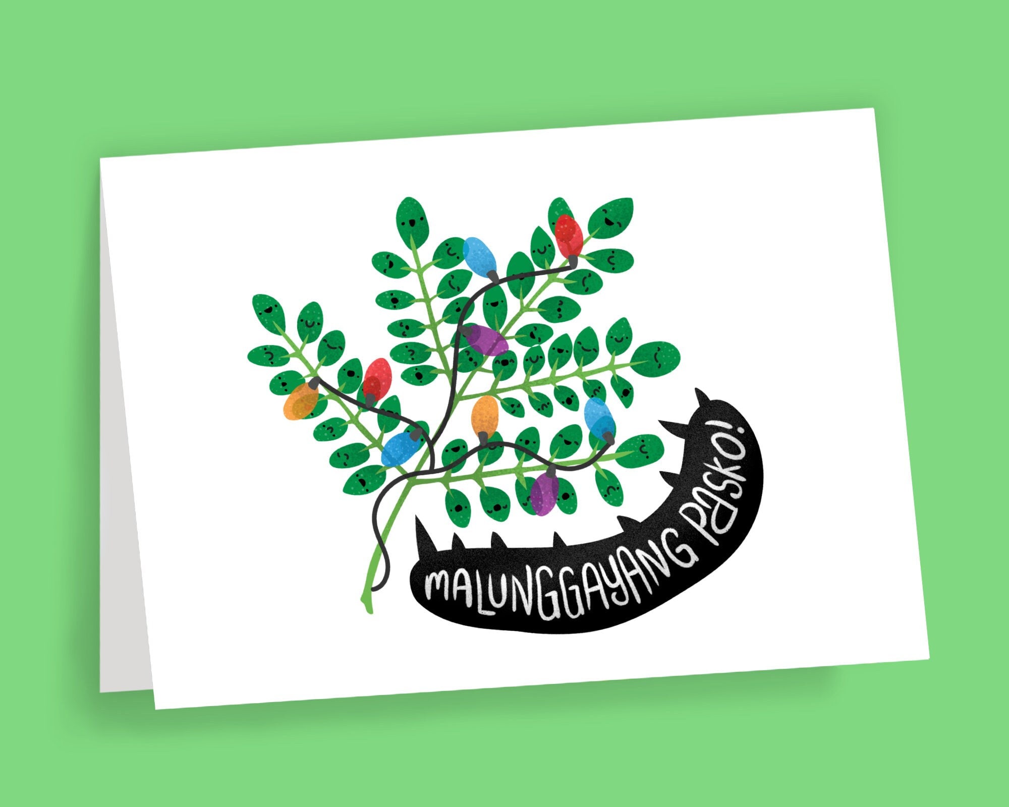 Printable Filipino Christmas Greeting Card, Maligayang Pasko Pun ...