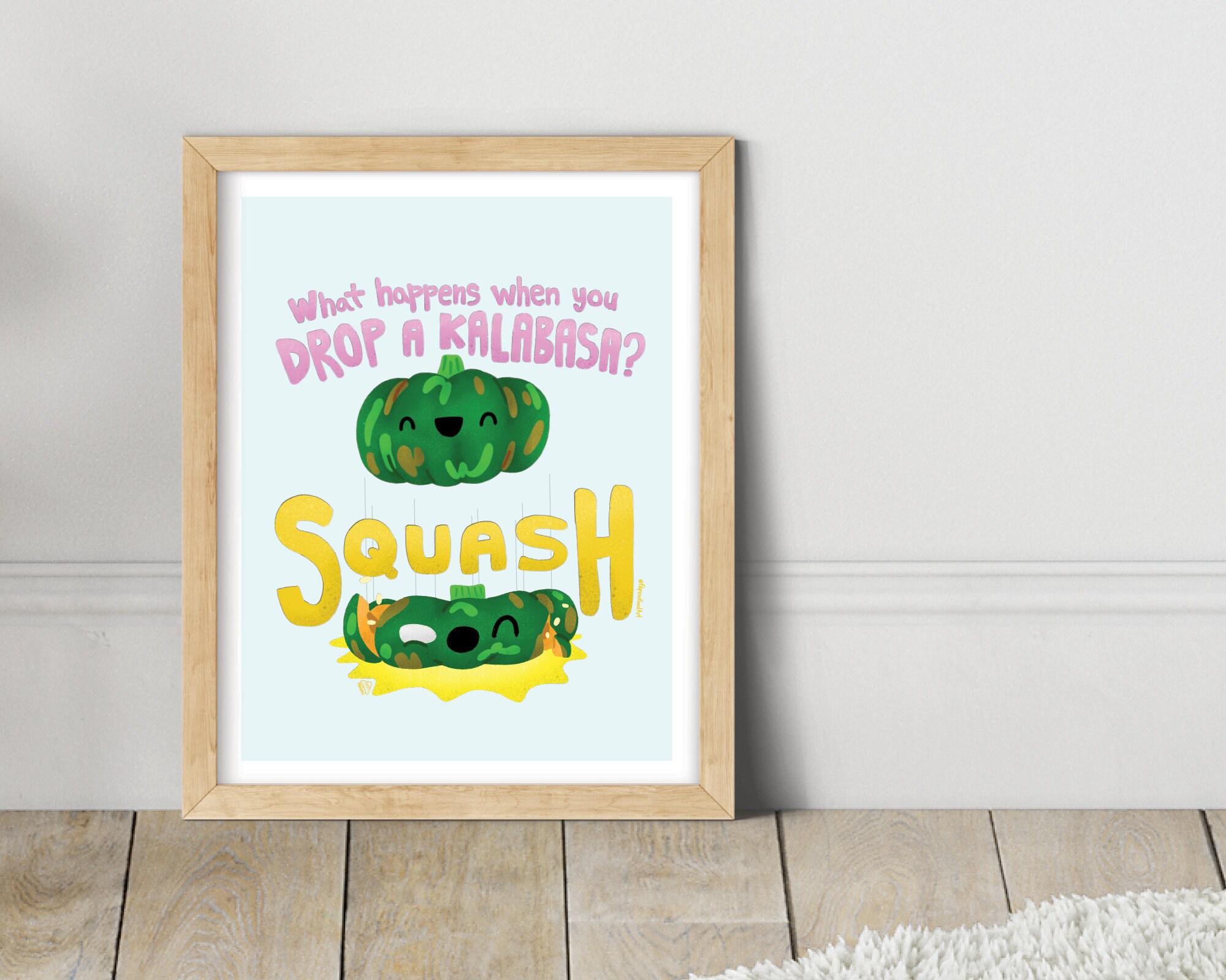 Kalabasa Squash Pun Joke, Filipino Food Printable Wall Art - Etsy