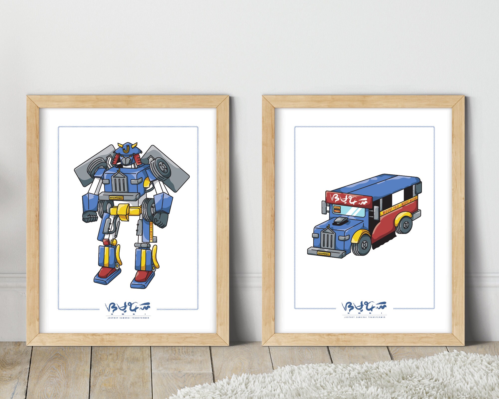 Jeepney Samurai Transformer With Baybayin, Printable Art, Philippines ...