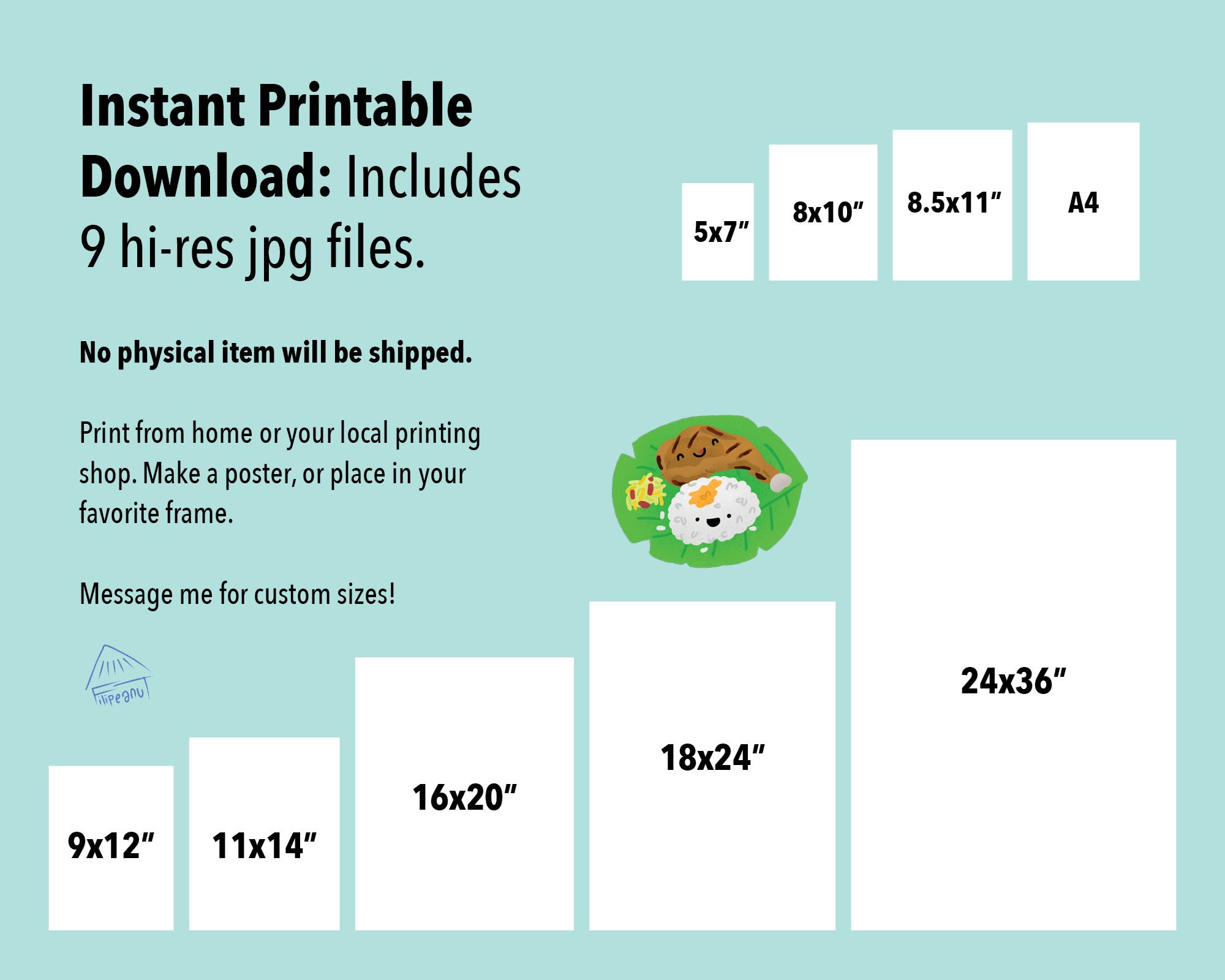 Chicken Inasal, Filipino Food, Downloadable Printable Art With Baybayin ...