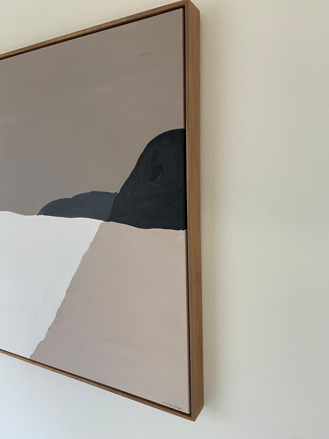 Original Abstract Landscape Oil Painting, Mid-century Modern Art, 37x37" Framed Canvas - Etsy