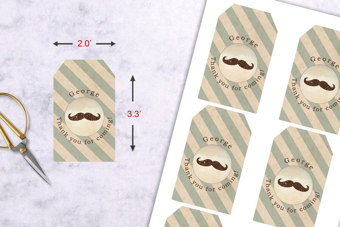 Little Sir Printable Gift Tags, Editable Gift Favor Tags PDF ...