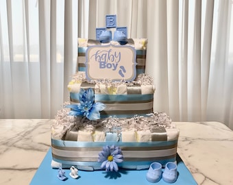 Square Diaper Cake - Etsy