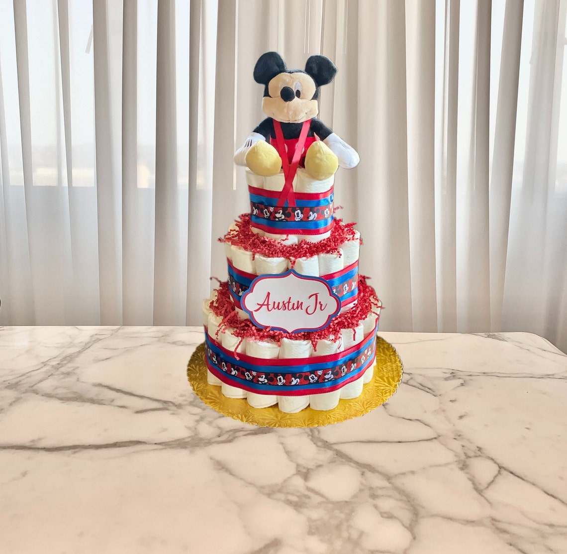 Baby Shower Gift-mickey Mouse Red Yellow Black & White Baby - Etsy