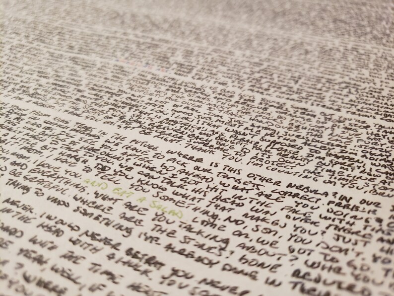 Handwritten Avengers Endgame Script Art - Etsy