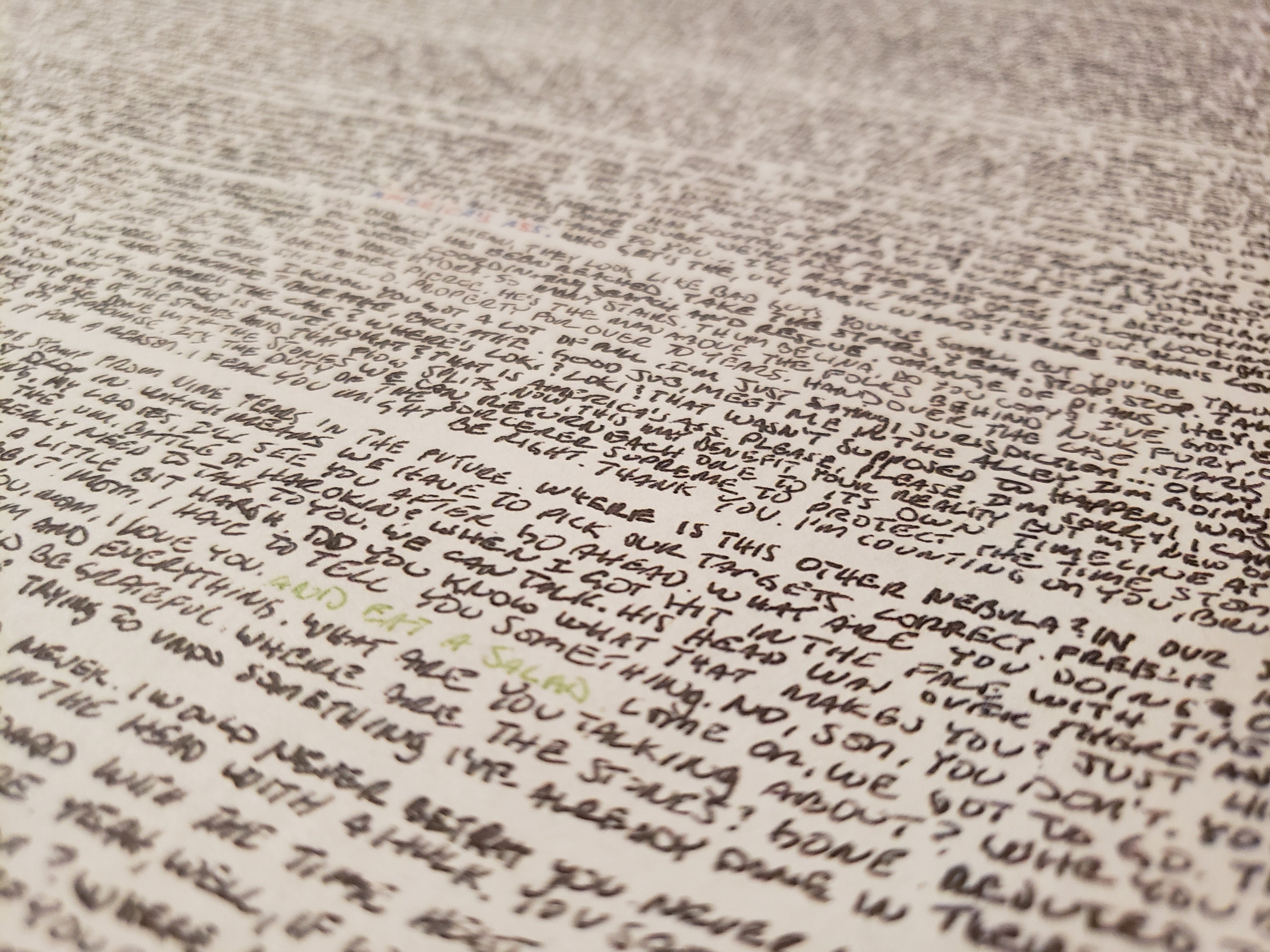 Handwritten Avengers Endgame Script Art - Etsy UK