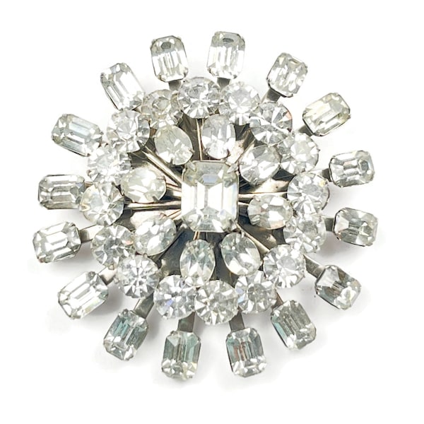 Coro Rhinestones Brooch - Etsy