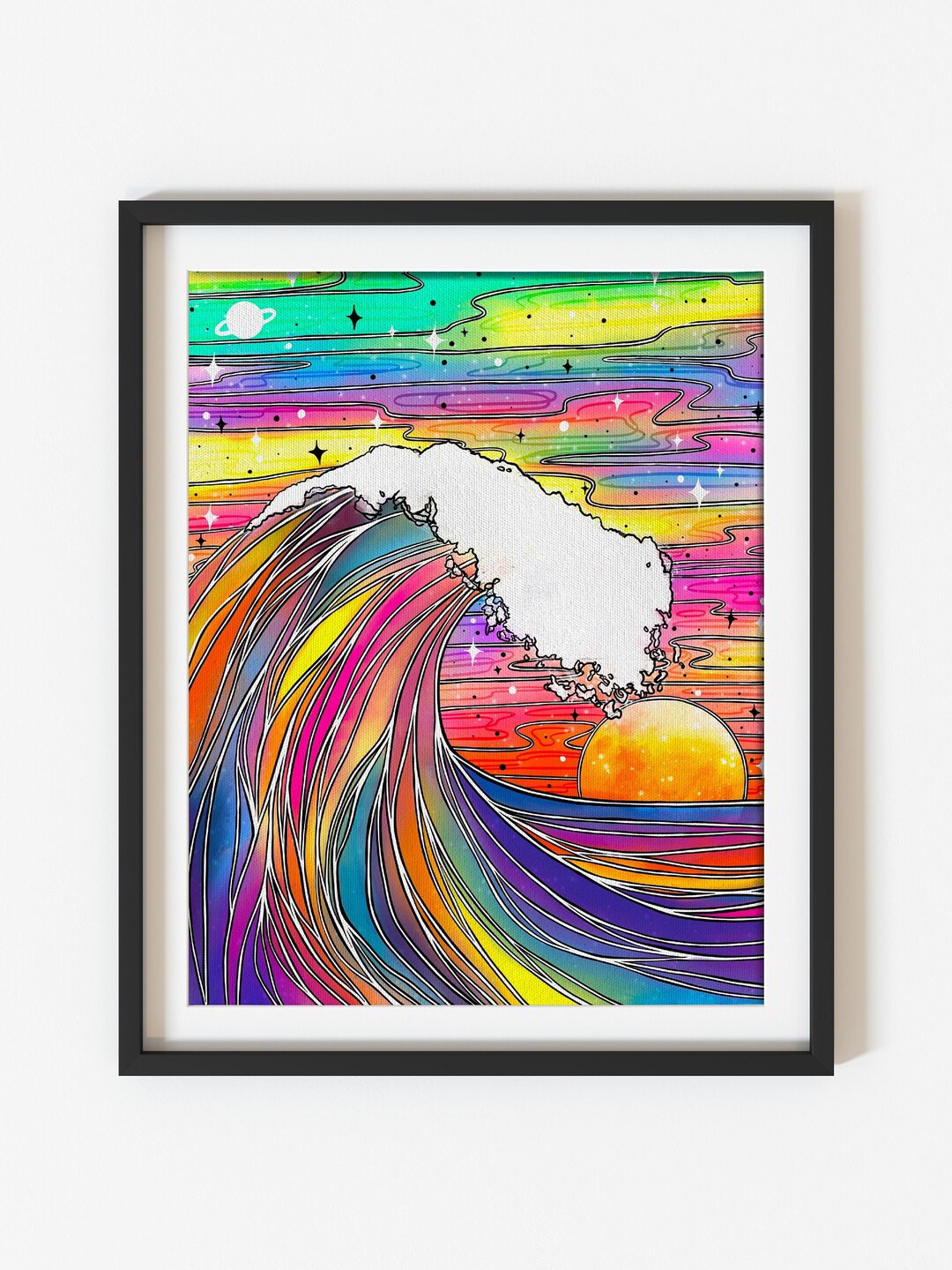 Printable Art: funky Waves PRINT FROM HOME - Etsy