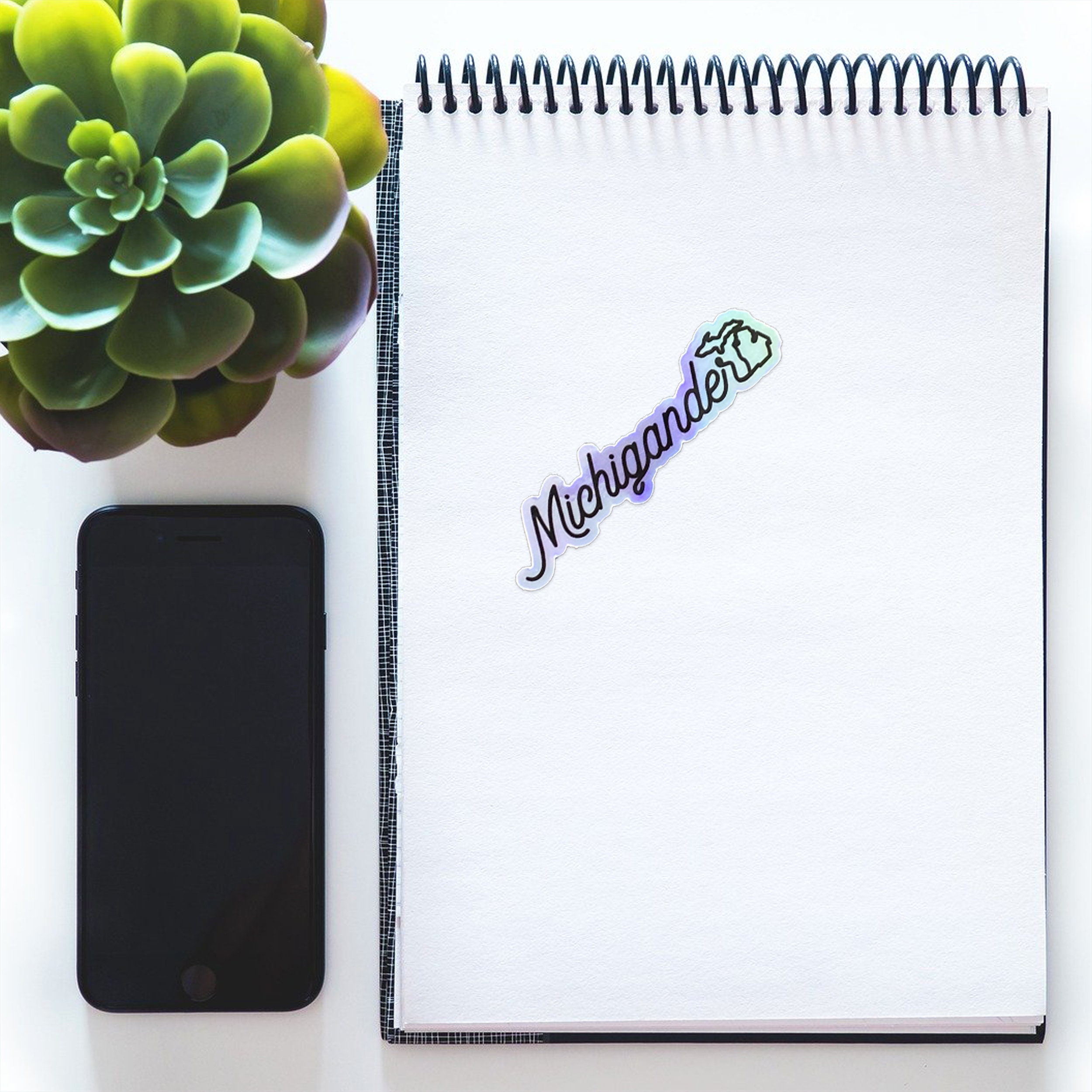 Holographic Vinyl Michigander Sticker - Etsy