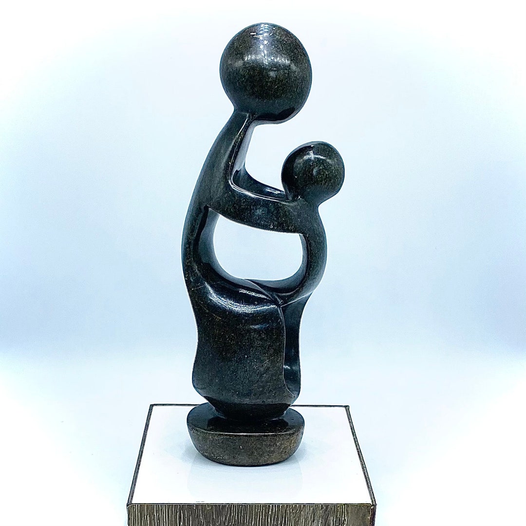 Authentic African Shona Stone Sculpture Titled "mother and Child" by ...