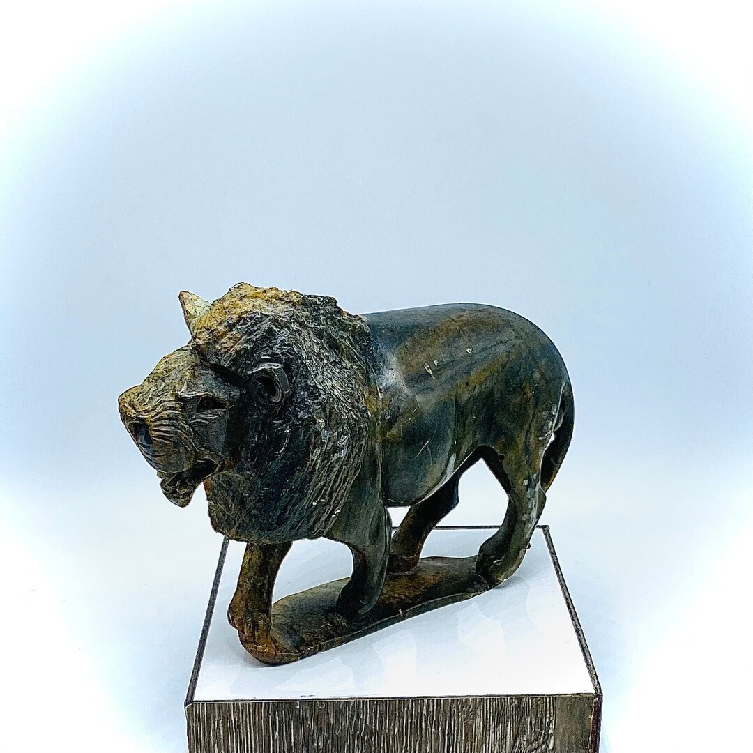Authentic African Shona Stone Sculpture Titled "the African Lion" by ...