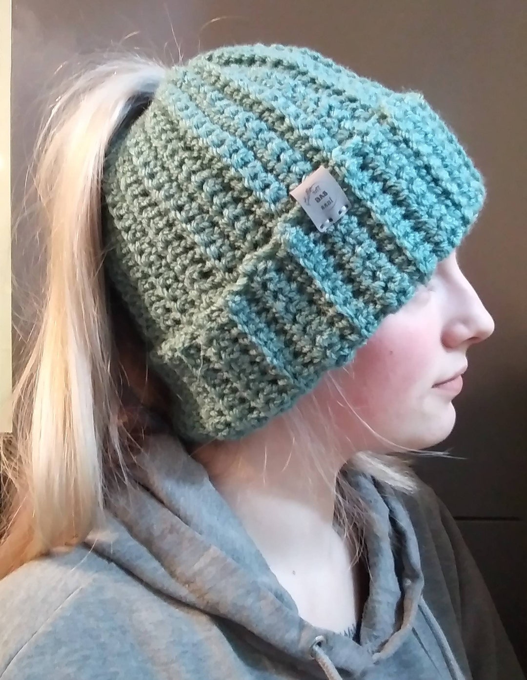 Knit Wooly Bobble Hat Bobble Hole Hat Chunky Winter Hat. in - Etsy UK