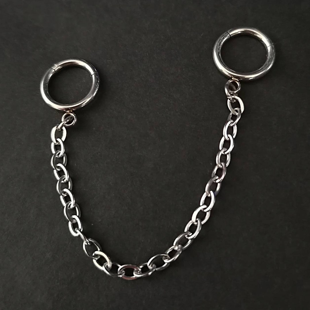 Silvercolored Chain Mini Hoops Ab 20 Euro best Gift Idea for - Etsy