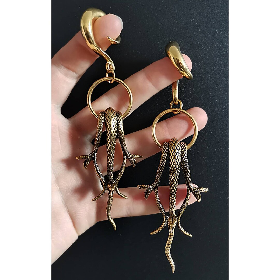 Goldcolored Triple Serpent Hangers Ab 40 Euro - Etsy