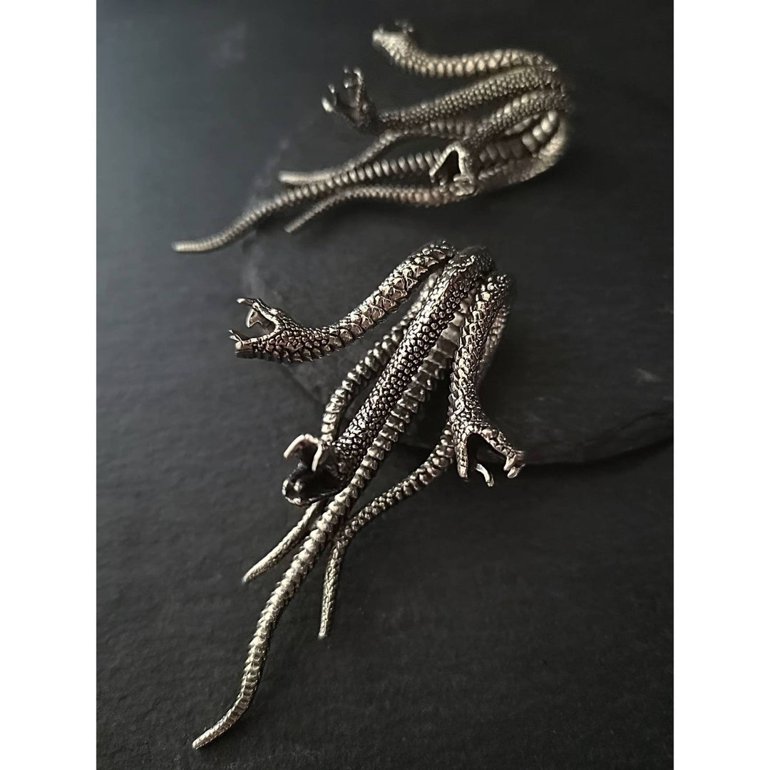 Silvercolored Triple Serpent Hangers Ab 35 Euro - Etsy