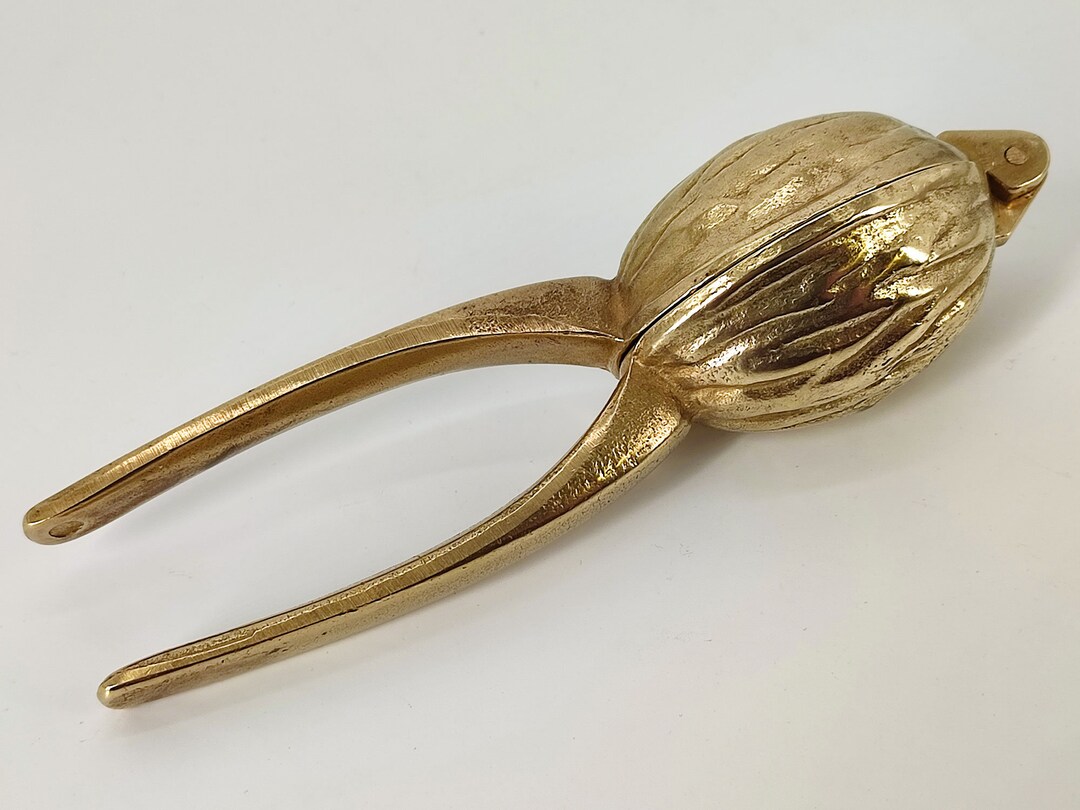 Vintage Brass Nutcracker Walnut Shape 60s, Vintage Mid Century Brass ...