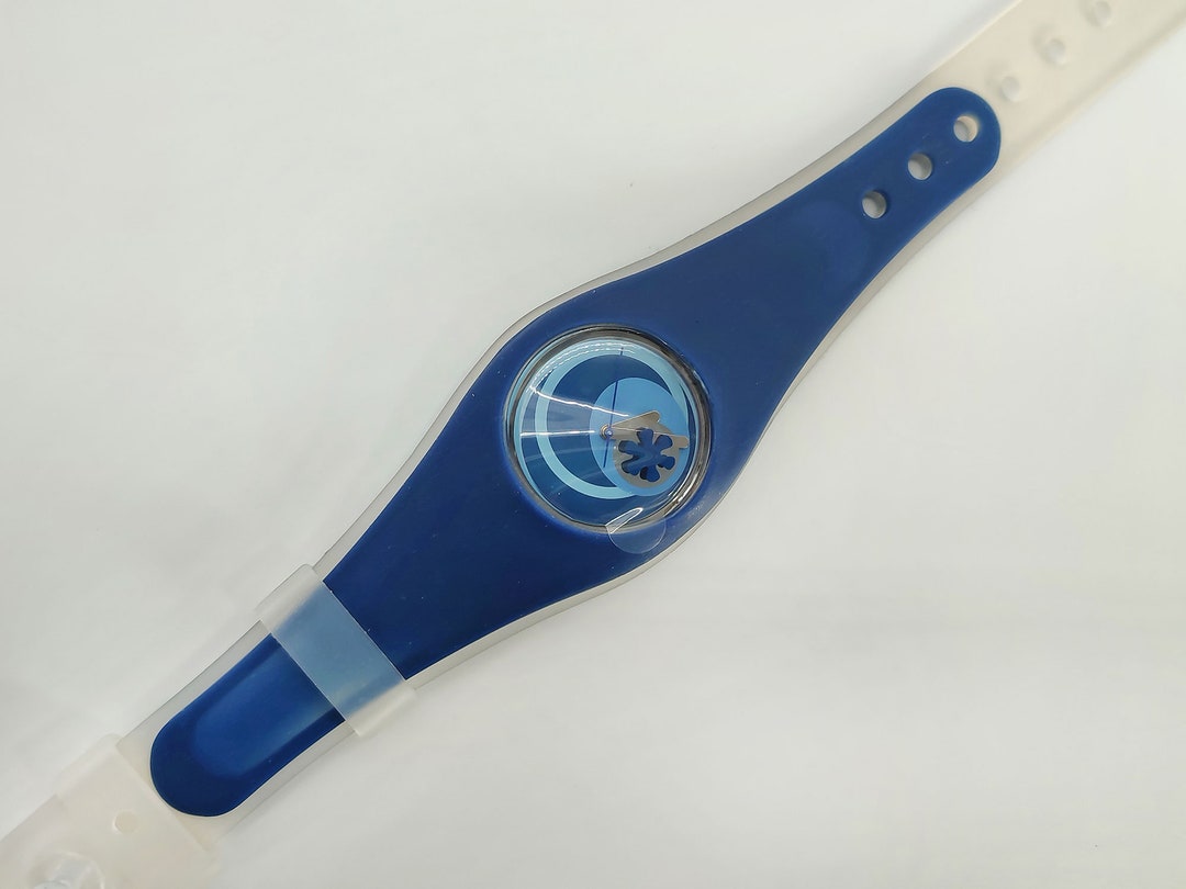 New Vintage Midi Pop Swatch Implant PMK130 in Blue Shades - Etsy